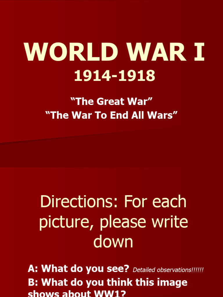 Visual Insights of World War I | PDF
