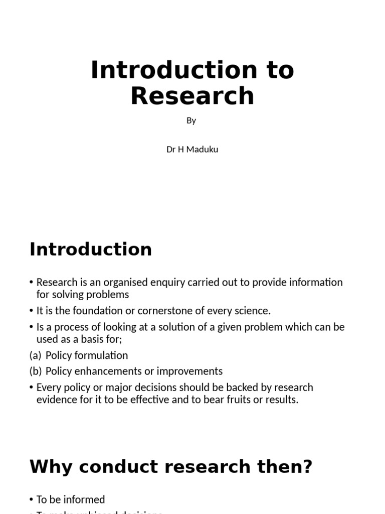 Introduction To Research | PDF | Hypothesis | Qualitative Research