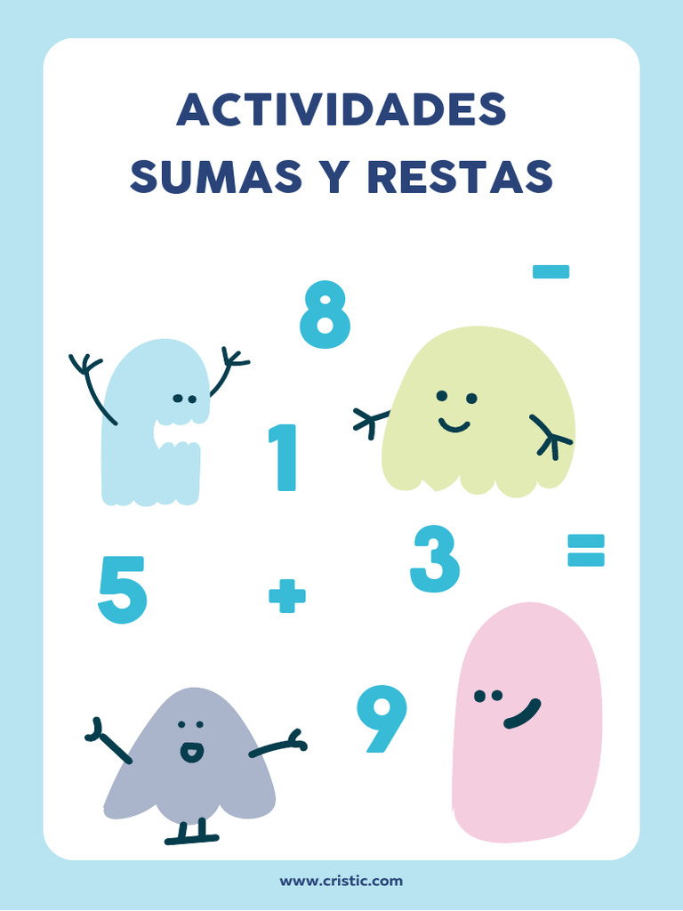 Actividades Sumas y Restas Cristic | PDF