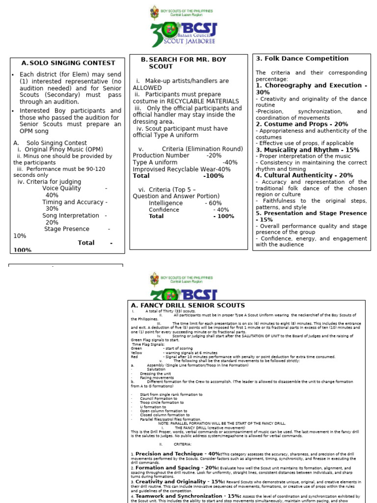 Matrix - BCSJ Special Activities | PDF | Audition | Scouting