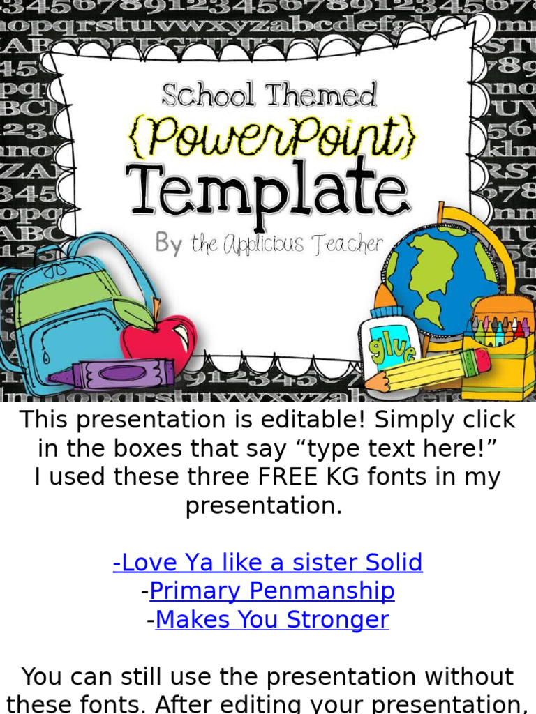 Editable Presentation with Free Fonts | PDF
