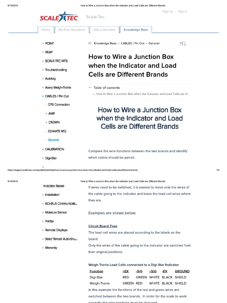 Junct Bx Wiring Different Brands | PDF
