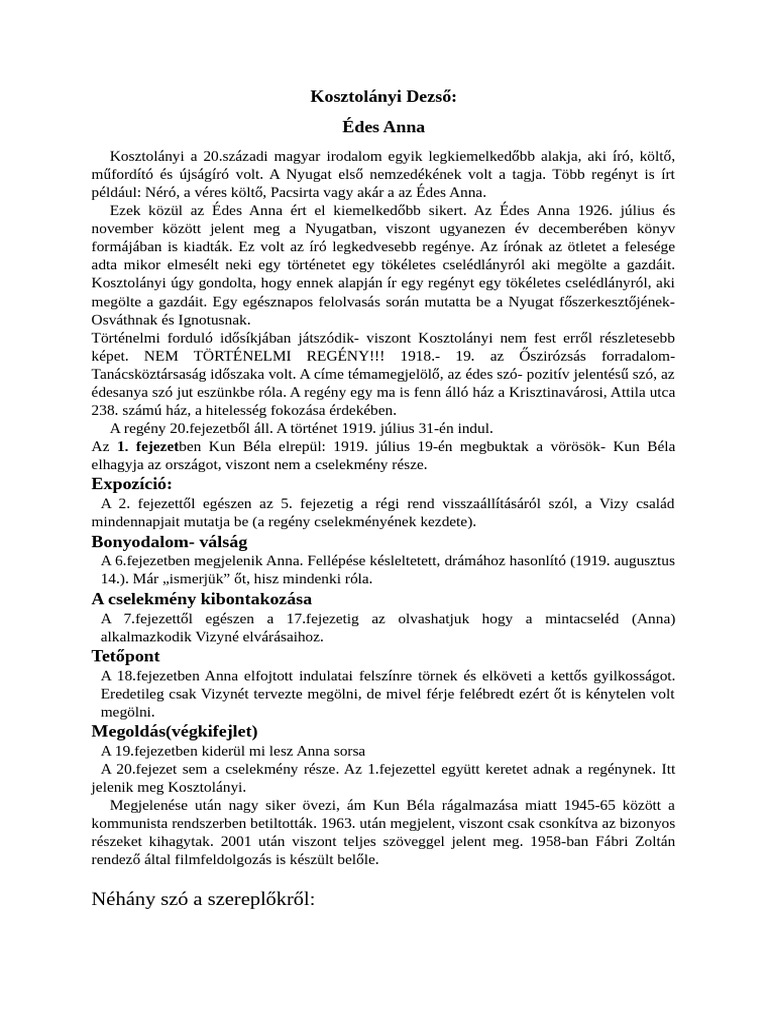 Édes Anna | PDF