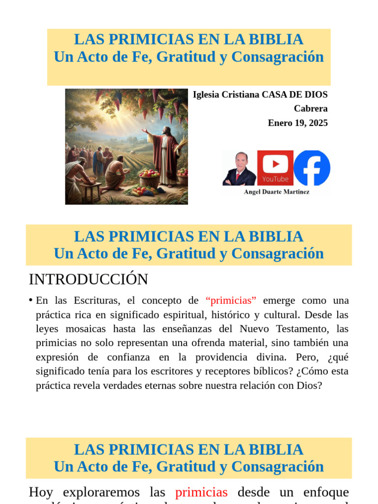 Fiestas de Las Primicias | PDF | Biblia | Fe