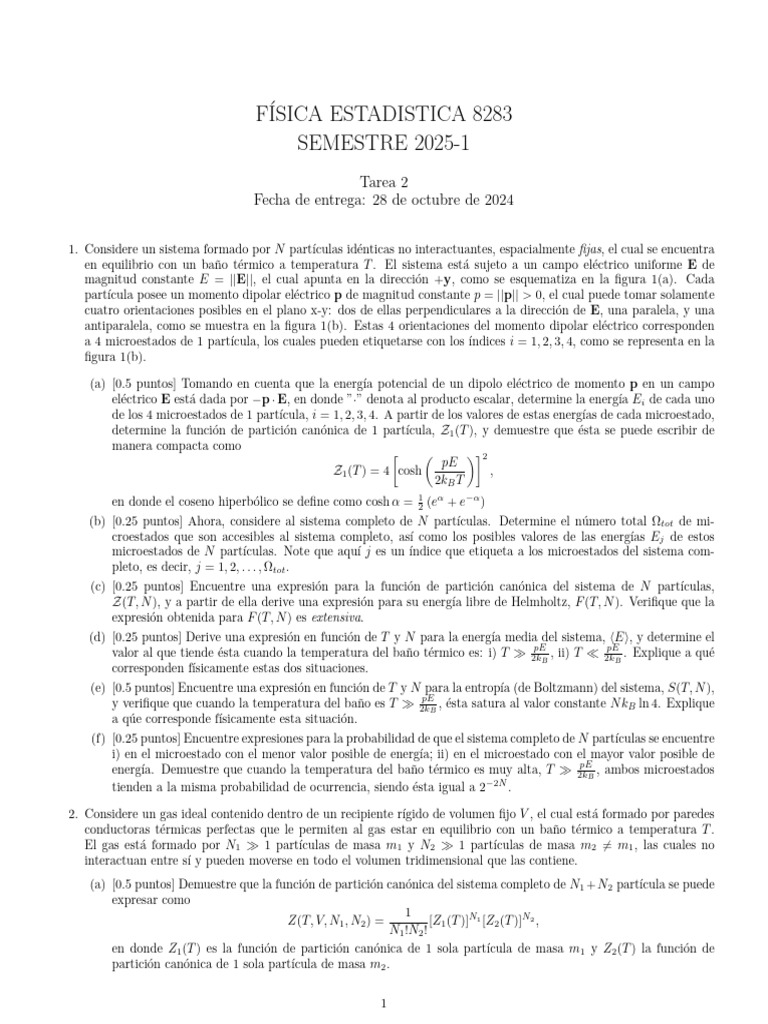 tarea2_2025_1 | PDF | Gases | Física