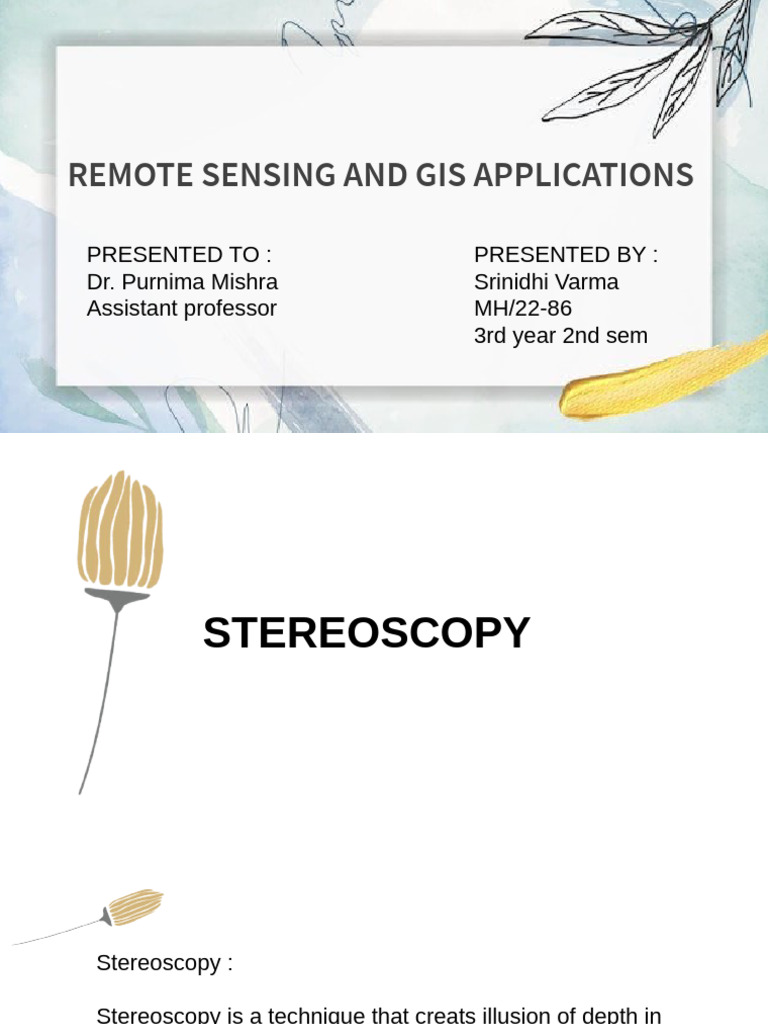 Stereoscopy pptx | PDF | Stereoscopy | Image Processing