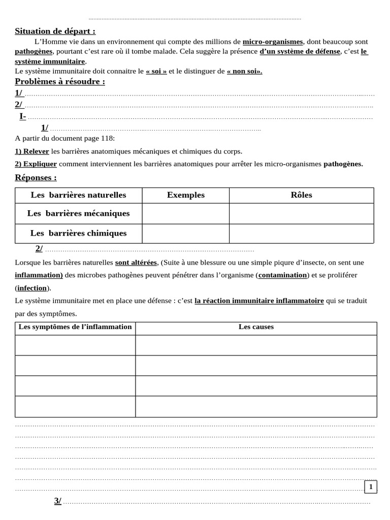 1 Cours Les Réponses Immunitaires Complet MED VI | PDF