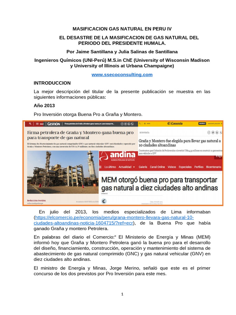 Masificacion Gas Natural en Peru V GNL | PDF