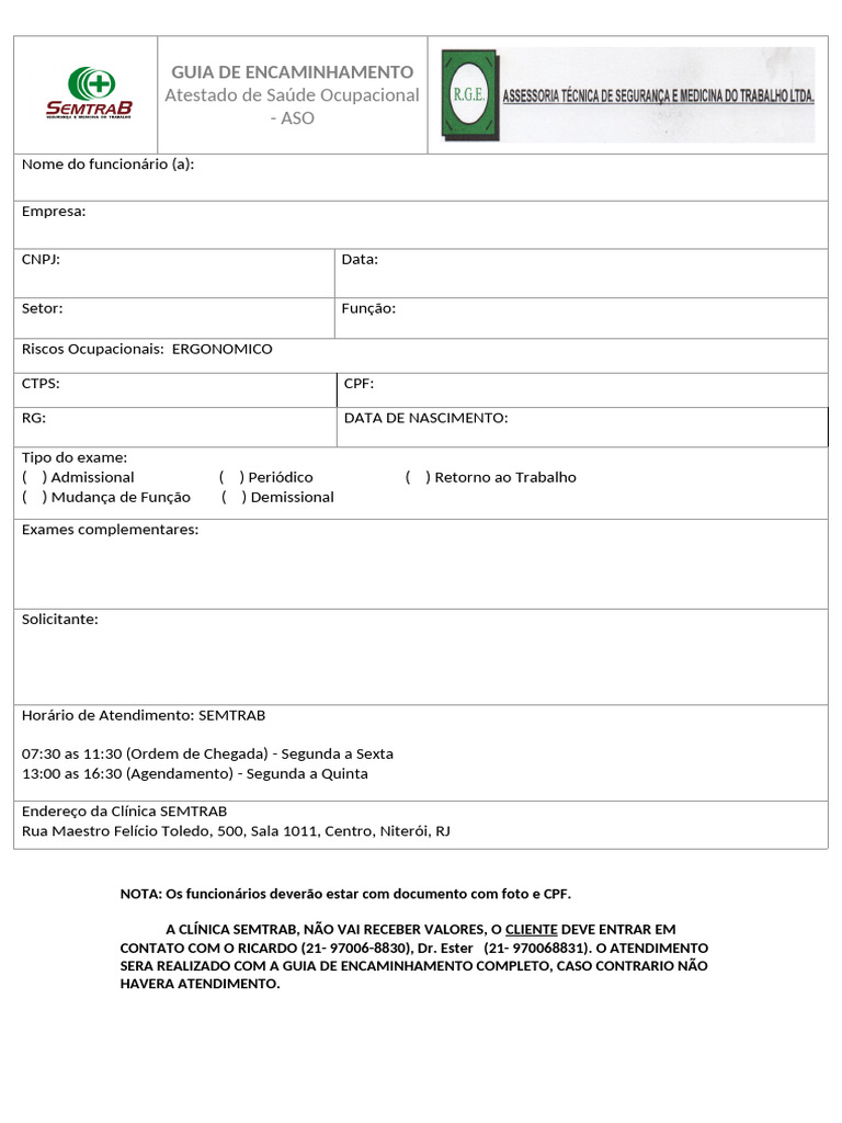 Modelo - Guia de Encaminhamento | PDF