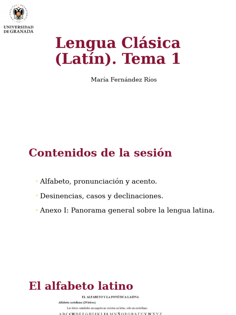 Tema 1. Introducción a La Lengua Latina | PDF | Sílaba | latín