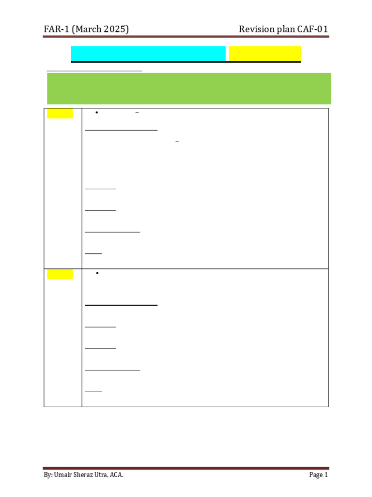 Revision Plan FAR1 (Mar 25) - US | PDF | Private Sector | Financial ...