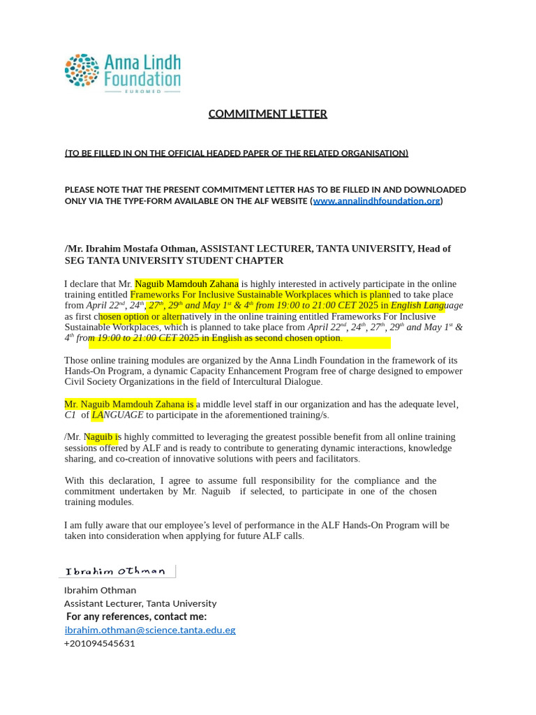 Commitment Letter | PDF