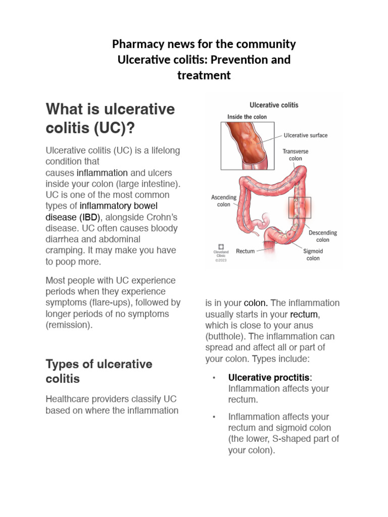 Community PROJECT (LAMYAA SELIM) | PDF | Ulcerative Colitis | Crohn's Disease