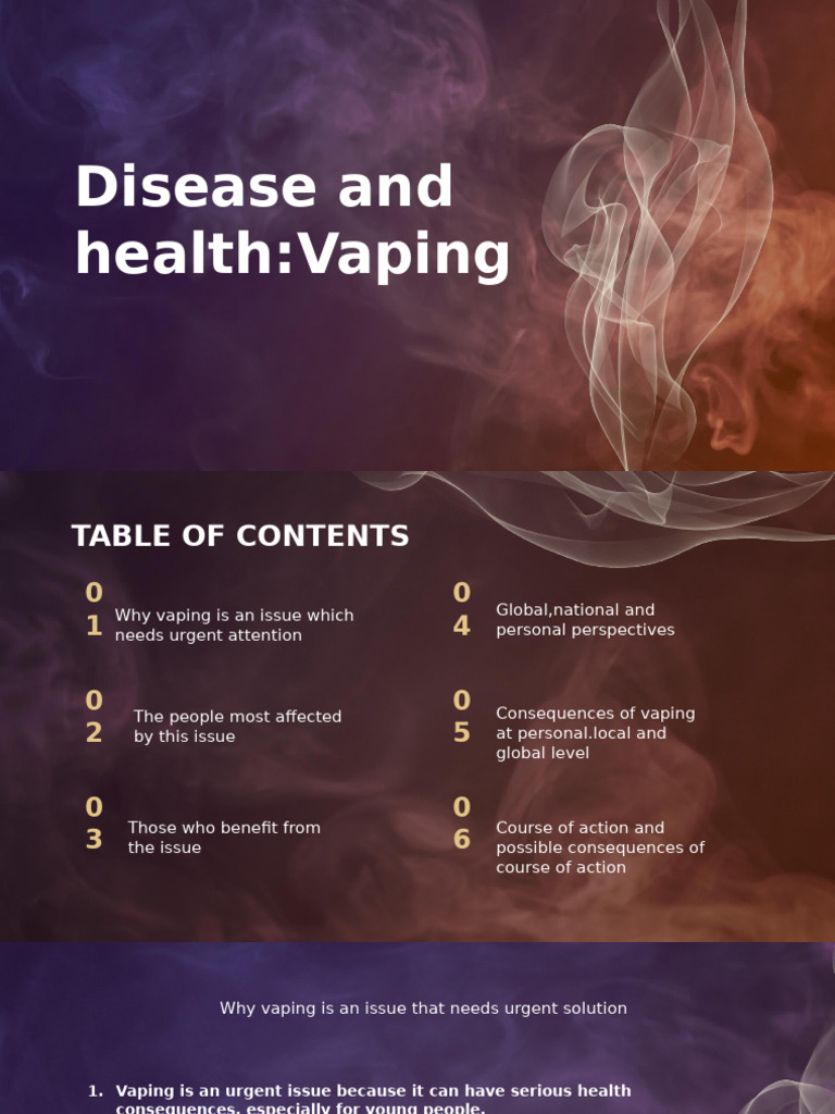 Disease and Health - Vaping | PDF | Electronic Cigarette | Determinants ...