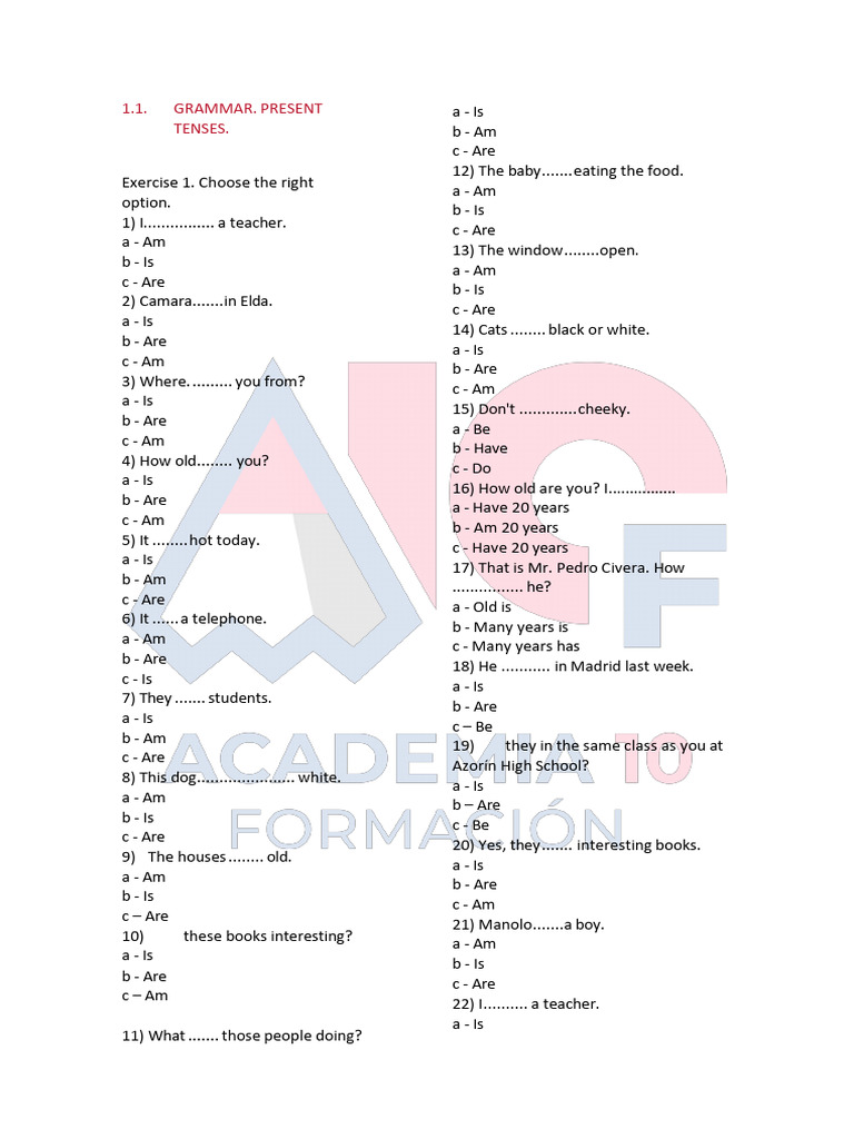 APTIS Practise Exercises - Week 1 | PDF