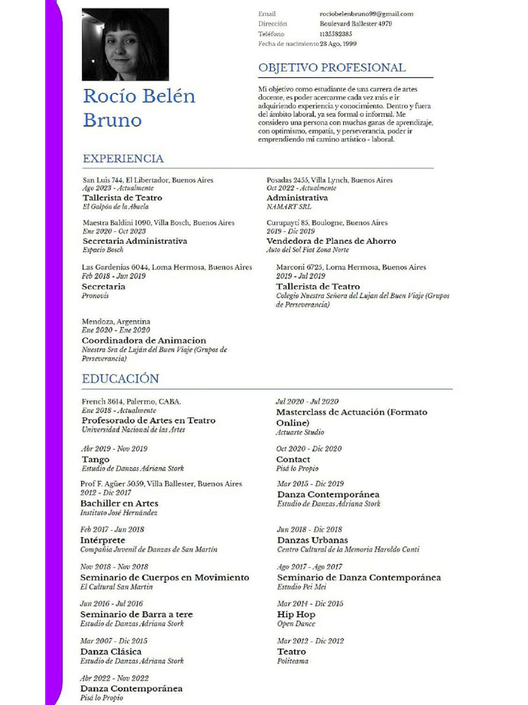 CV Rocio Bruno | PDF