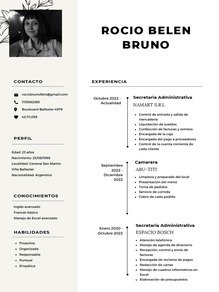 CV Rocio Bruno | PDF