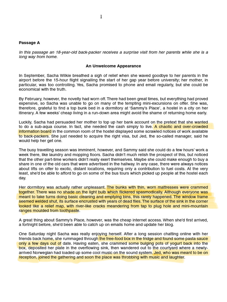 An Unwelcome Appearance | PDF | Hostel