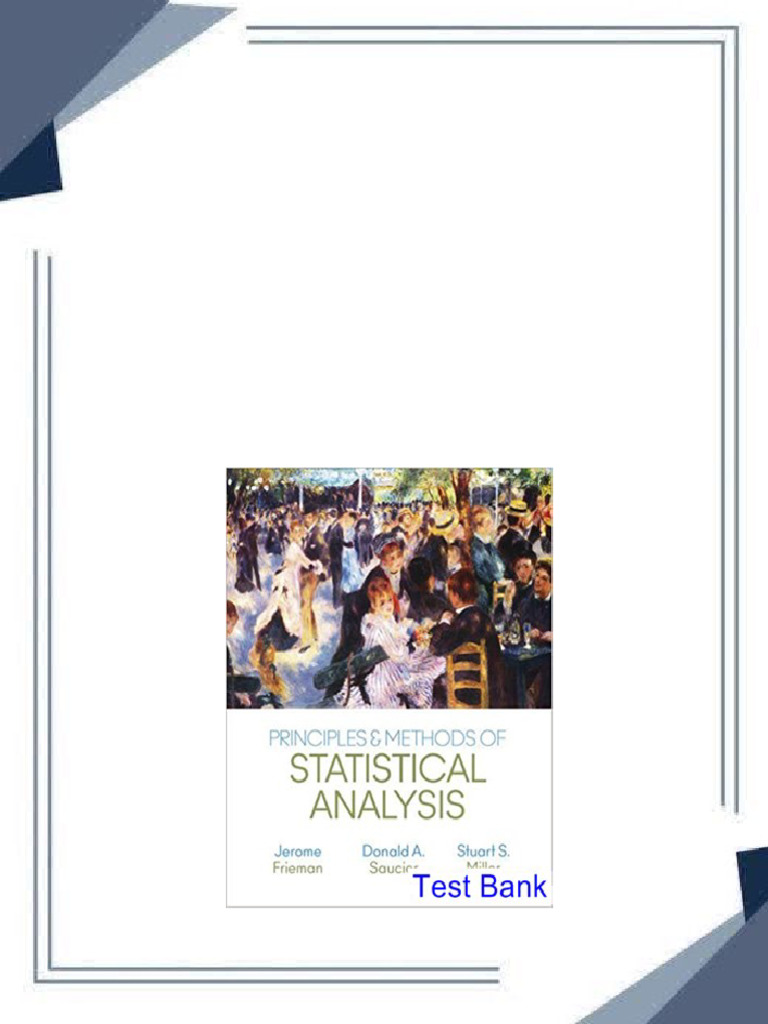 Instant Download for Principles and Methods of Statistical Analysis 1st ... Instant Download for Principles and Methods of Statistical Analysis 1st ...