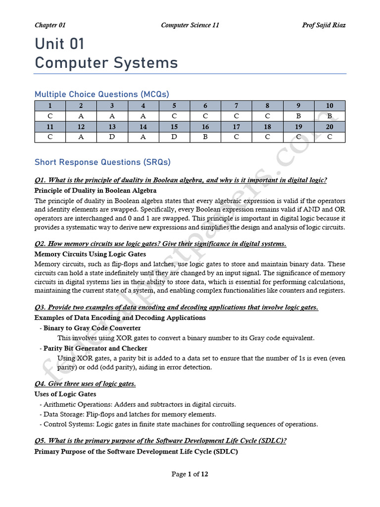 Unit 01 Computer Systems Exercise Full | PDF | Security | Computer Security