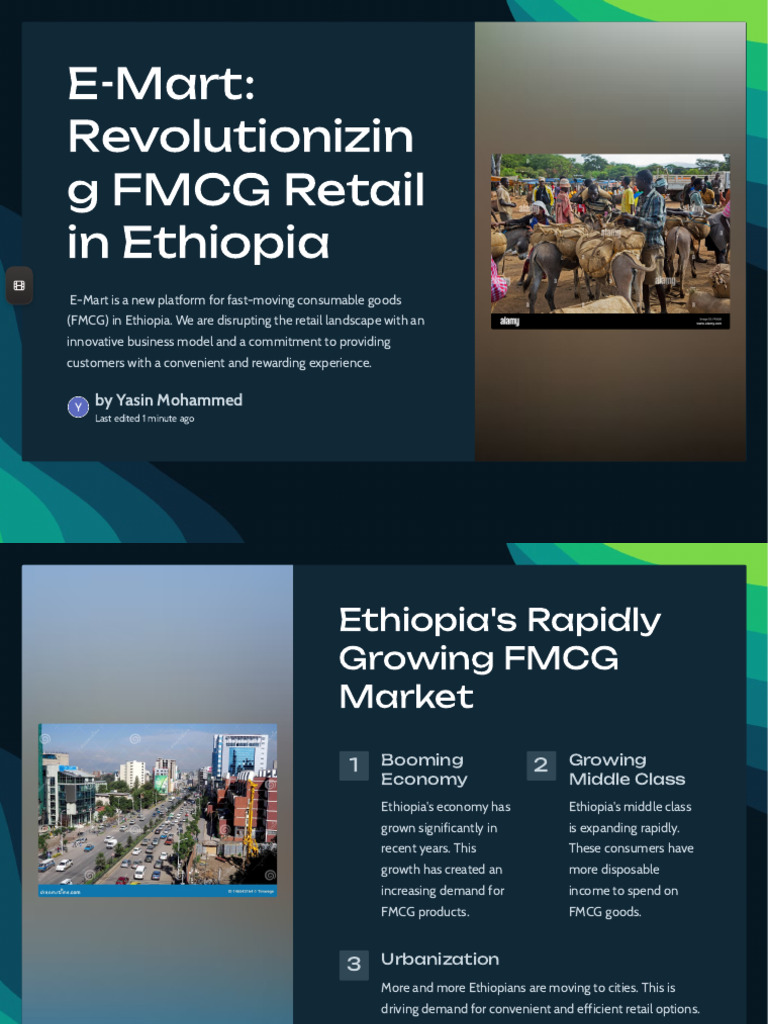 E-Mart - Revolutionizing FMCG Retail in Ethiopia - Gamma | PDF | Retail ...