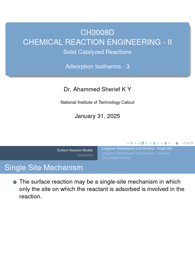 CREII Adsorption Isotherms 3 | PDF | Adsorption | Chemical Kinetics