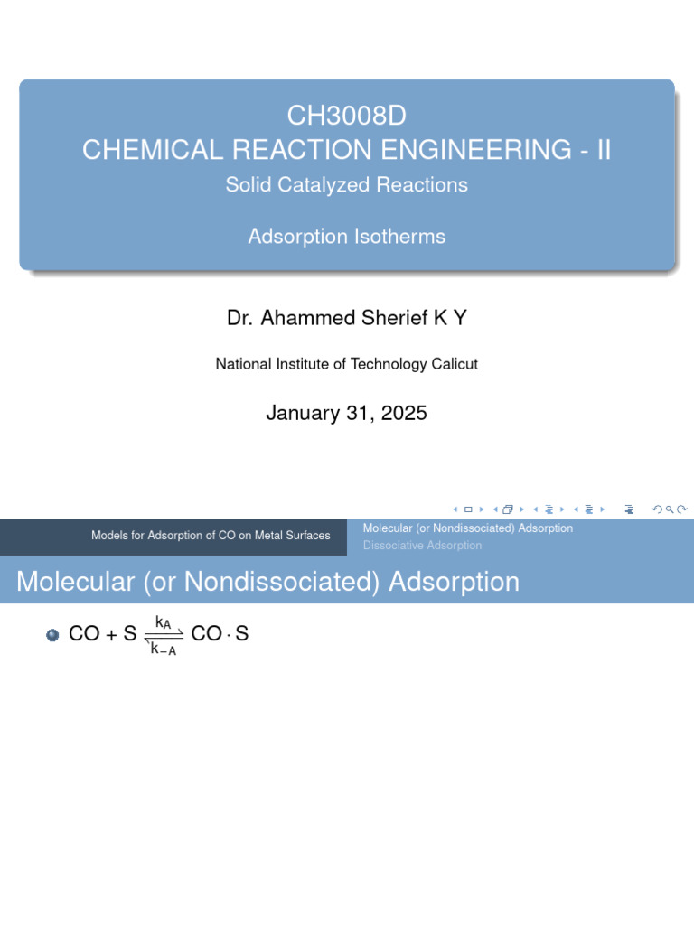 CREII Adsorption Isotherms | PDF | Adsorption | Scientific Phenomena