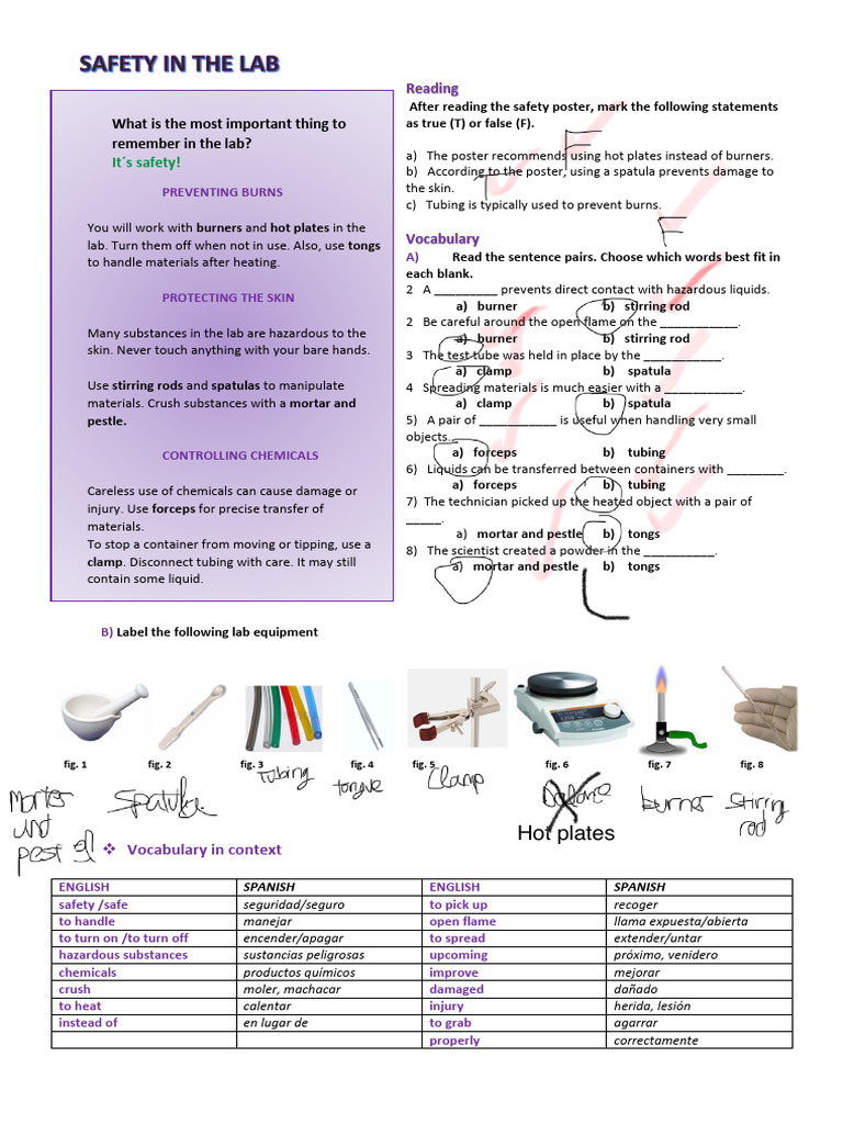 Lab Safety Guidelines and Vocabulary | PDF
