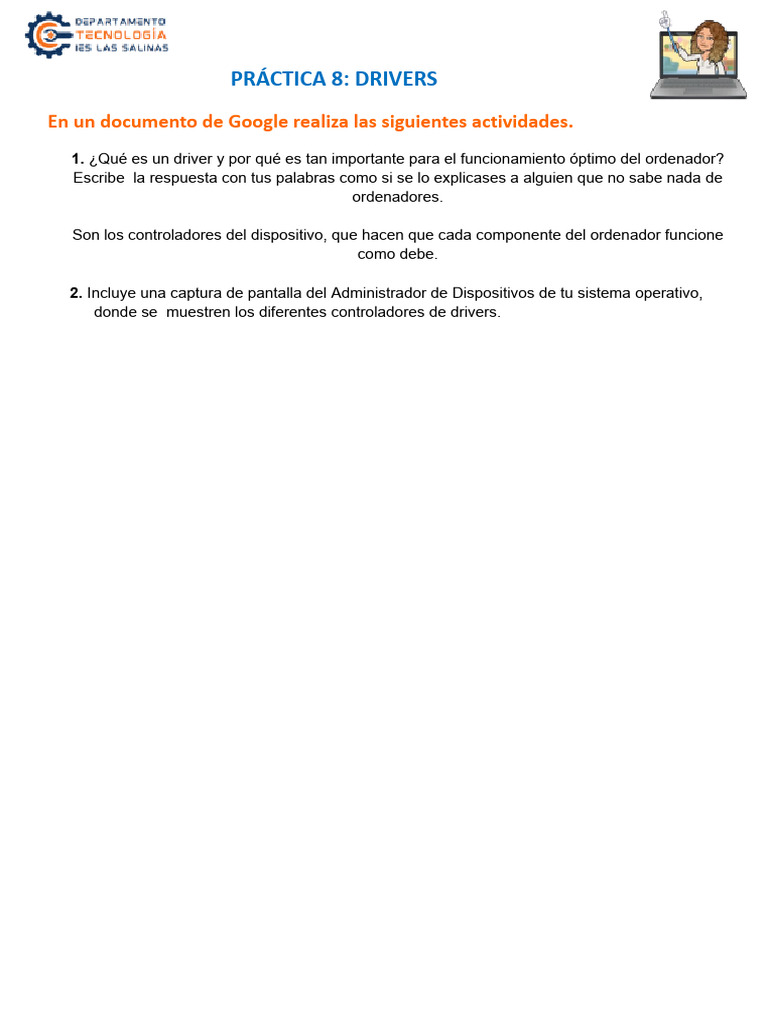 Práctica 8 - Drivers | PDF | Arquitectura de Computadores | Informática
