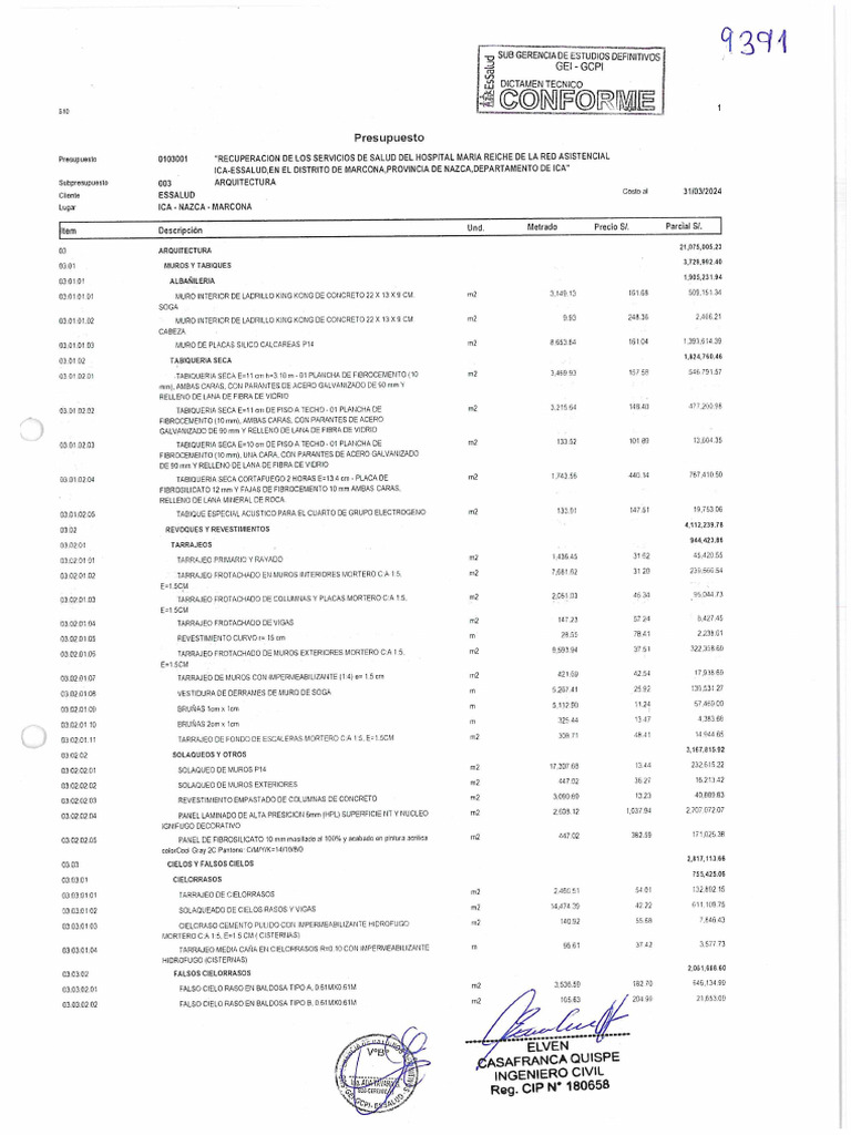 Ppto Estructura 1 | PDF