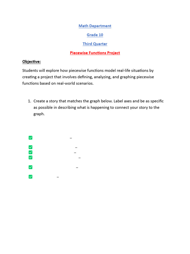 Grade 10 Math 3rd Quarter Project | PDF | Function (Mathematics) | Speed