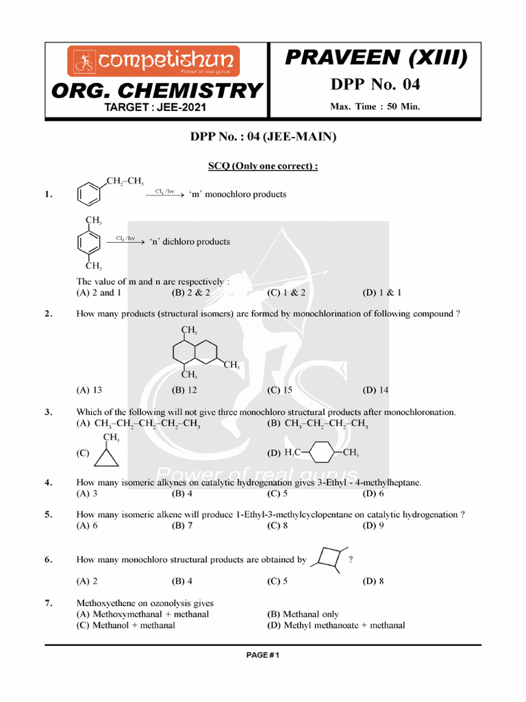 DPP-04 - Org. Chemistry | PDF