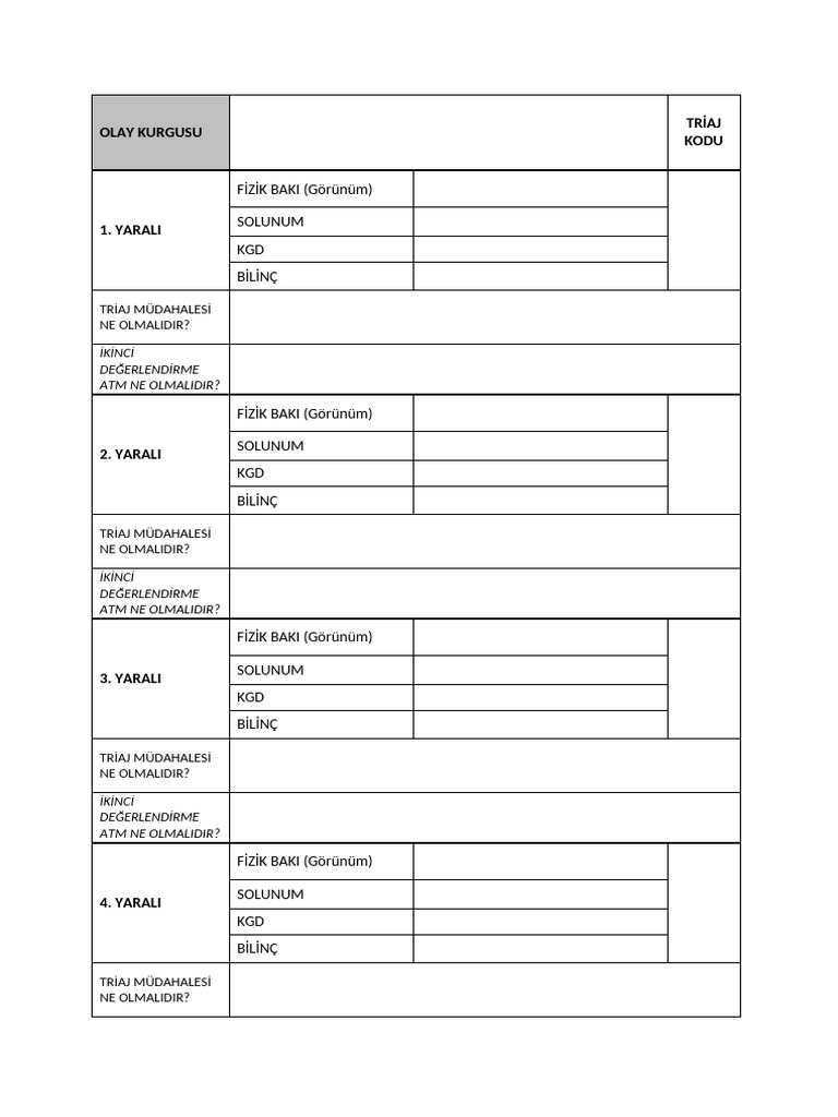 Triaj Ödevi | PDF