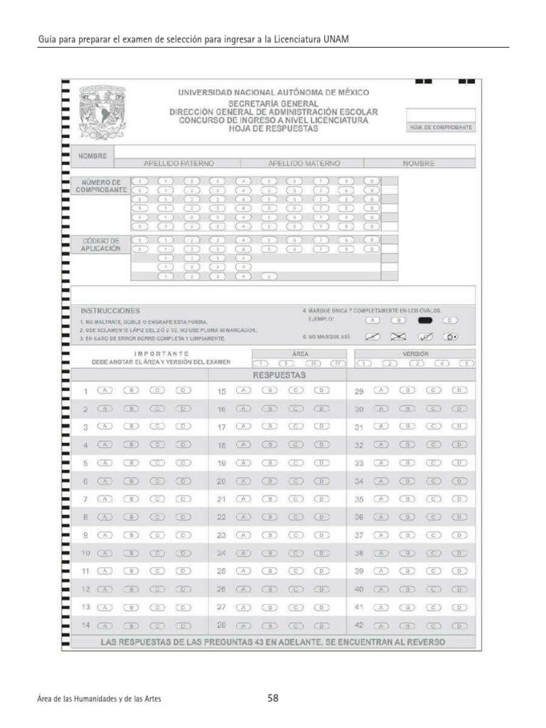 Guia Unam Area IV 2024 59 | PDF