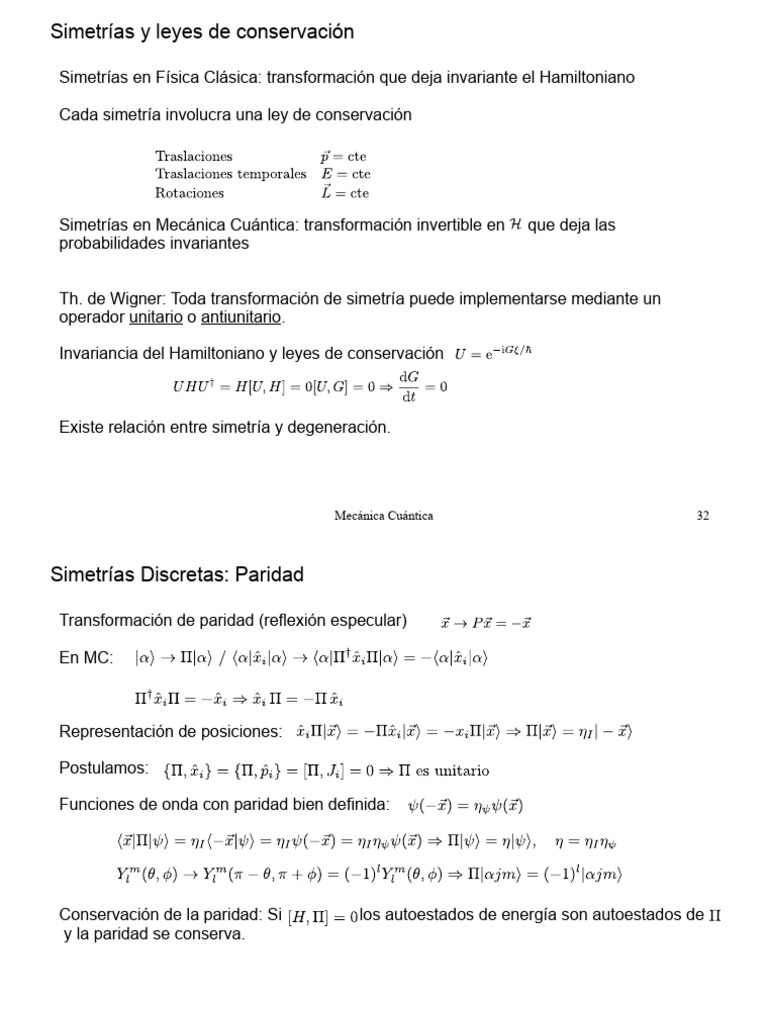 MecanicaCuantica Tema4 | PDF