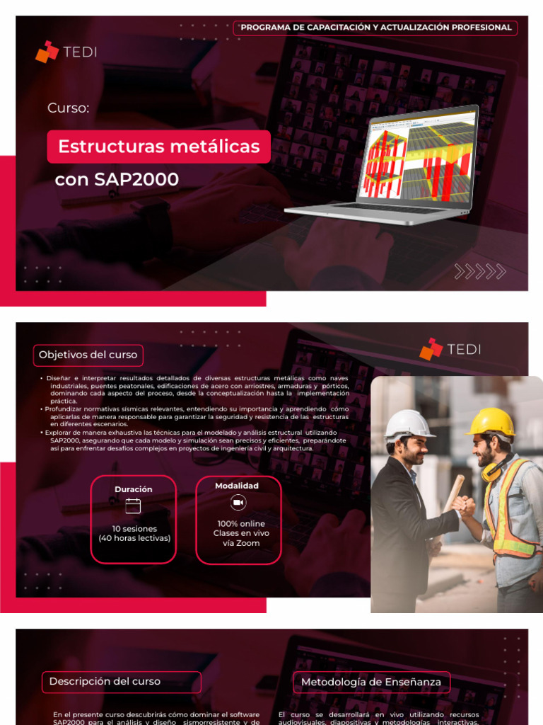 Curso Online: Estructuras Metálicas con SAP2000 | PDF | Diseño | Software