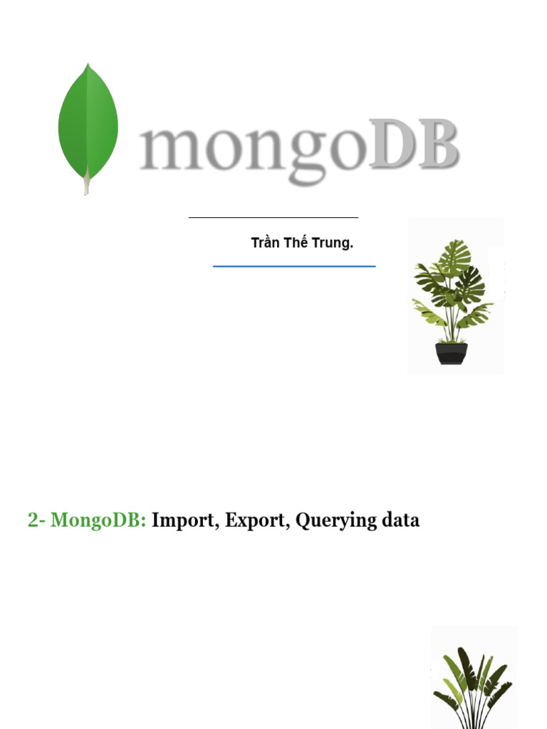 2 - Import - Export - Querying Data | PDF | Json | Mongo Db