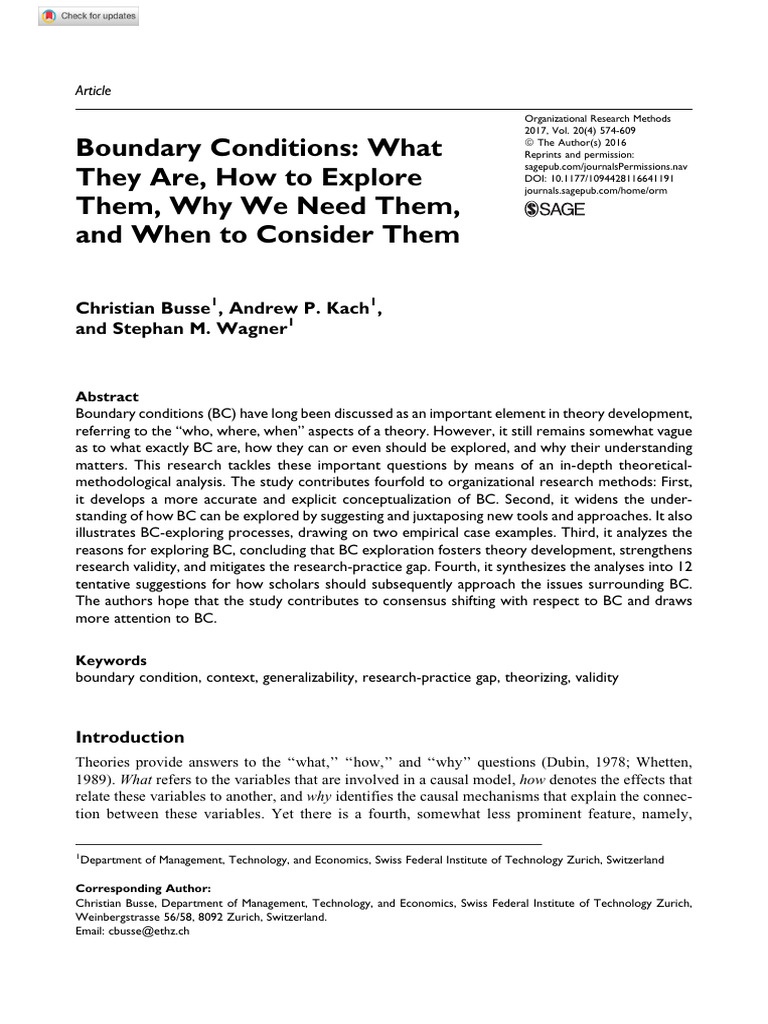Boundary Conditions: What They Are, How To Explore Them, Why We Need ...