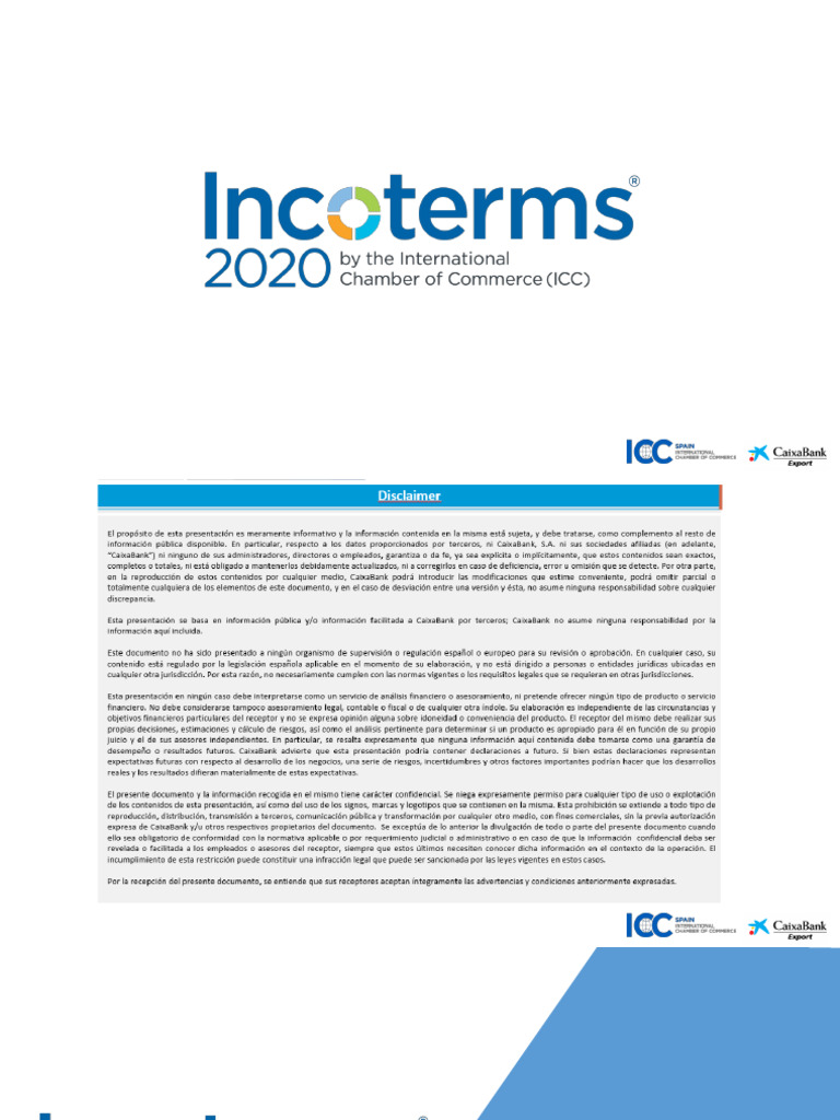 Incoterms 2020 Caixabank DT Cat 1 | PDF | Gestión de la cadena de ...