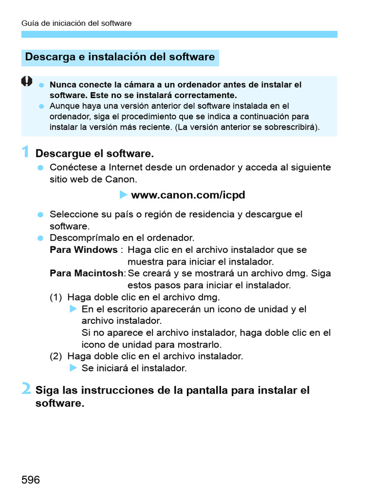 EOS 6D Mark II Instruction Manual ES-596 | PDF