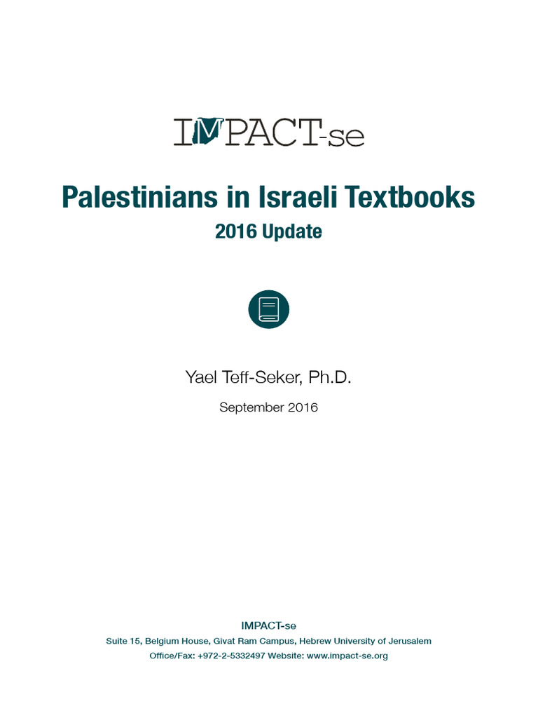 Palestine in Israel Textbooks | PDF | Israel | World Politics