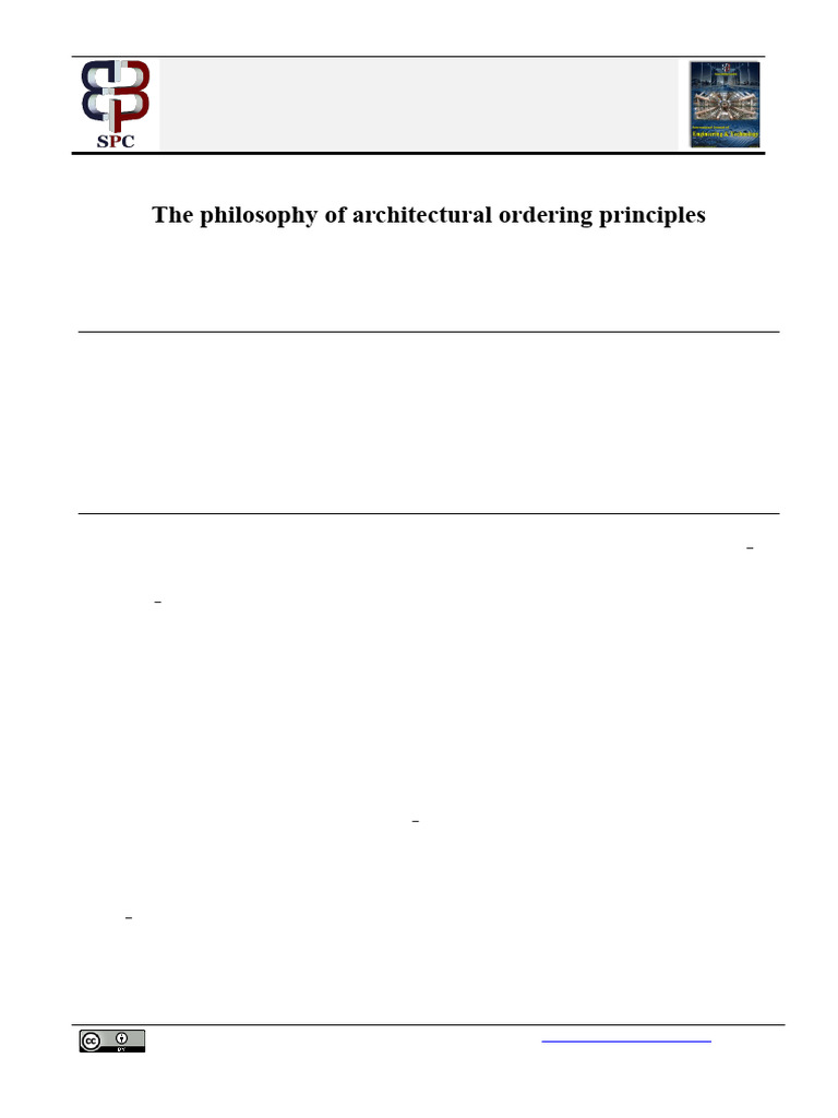 The Philosophy of Architecture Ordering Principles | PDF | Concept | Theory