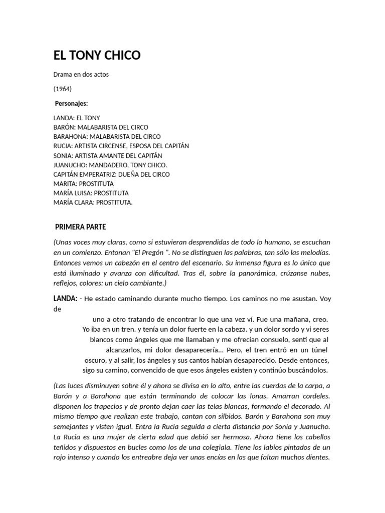 El Tony Chico | PDF