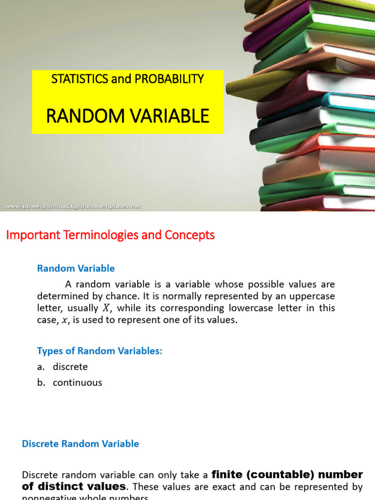 Random Variable | PDF | Probability Distribution | Random Variable