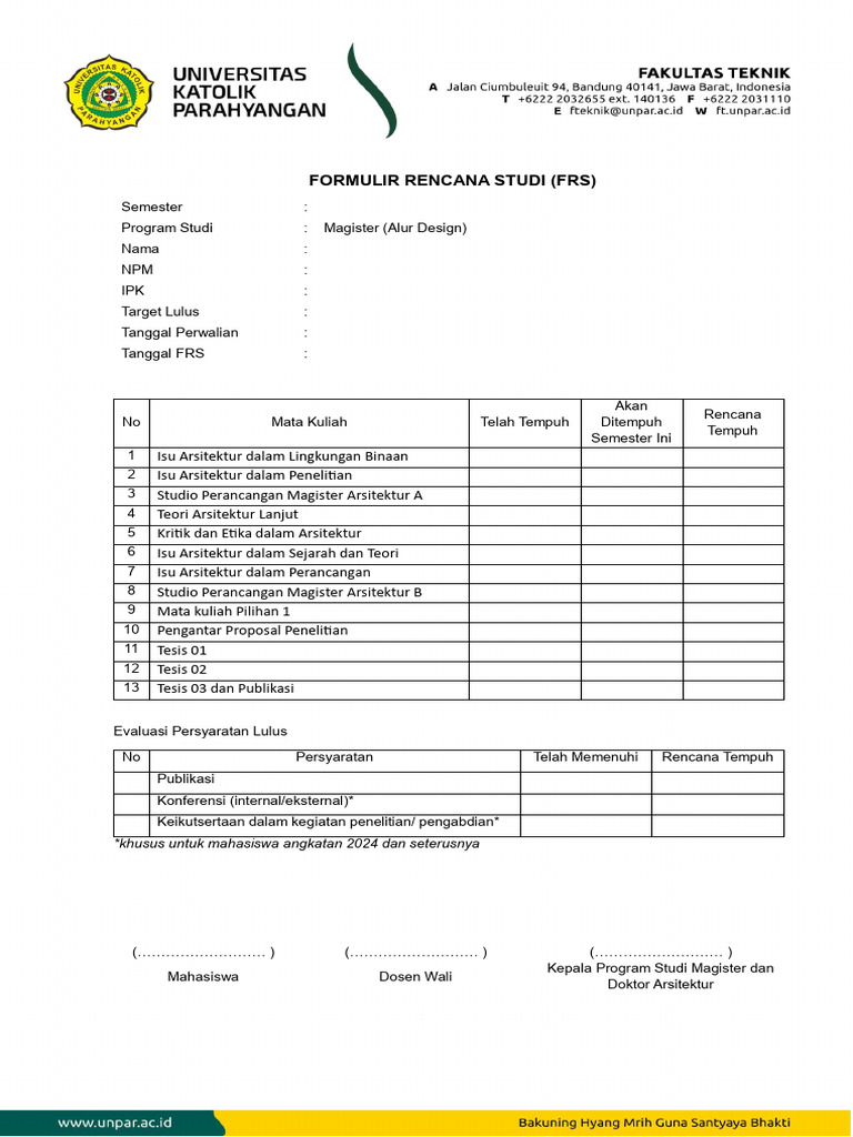 Copy of Formulir Rencana Studi (Alur Design) | PDF