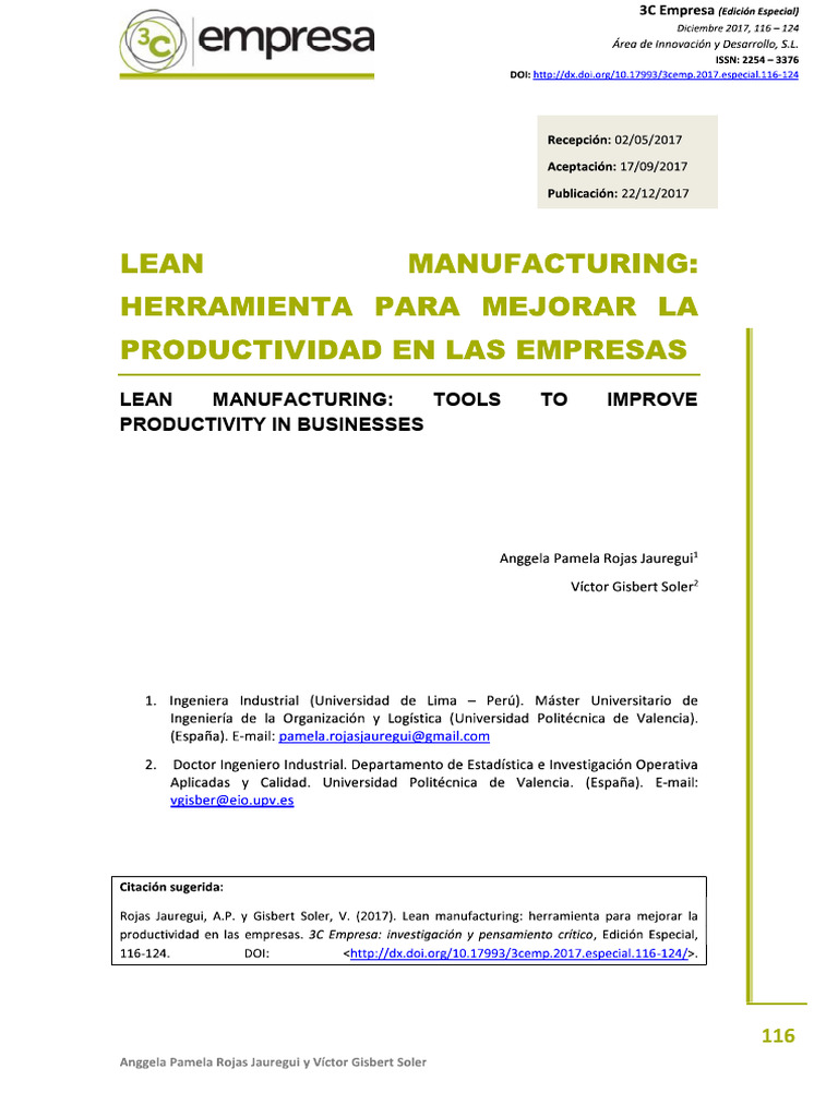 Lean Productividad | PDF