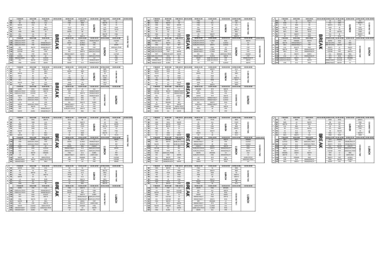 2025 Time Table | PDF