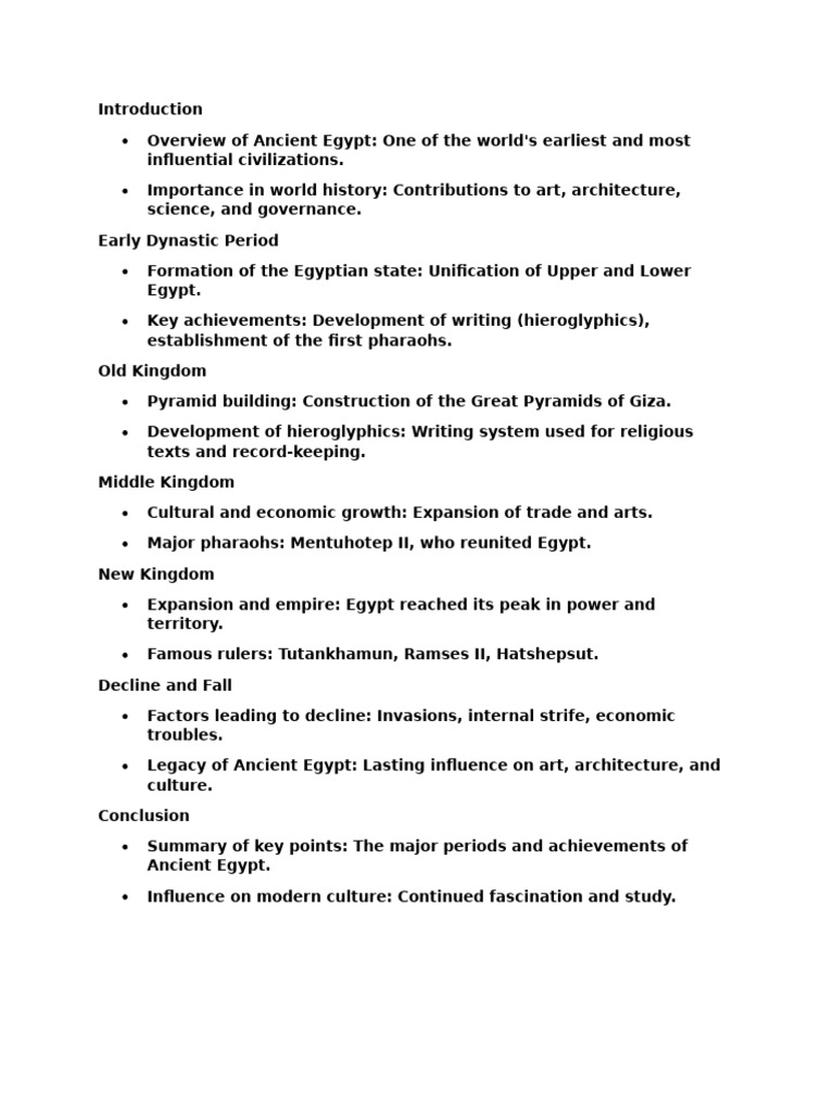 Ancient Egypt: Key Periods and Achievements | PDF