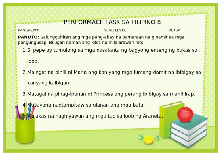 Filipino 8 | PDF