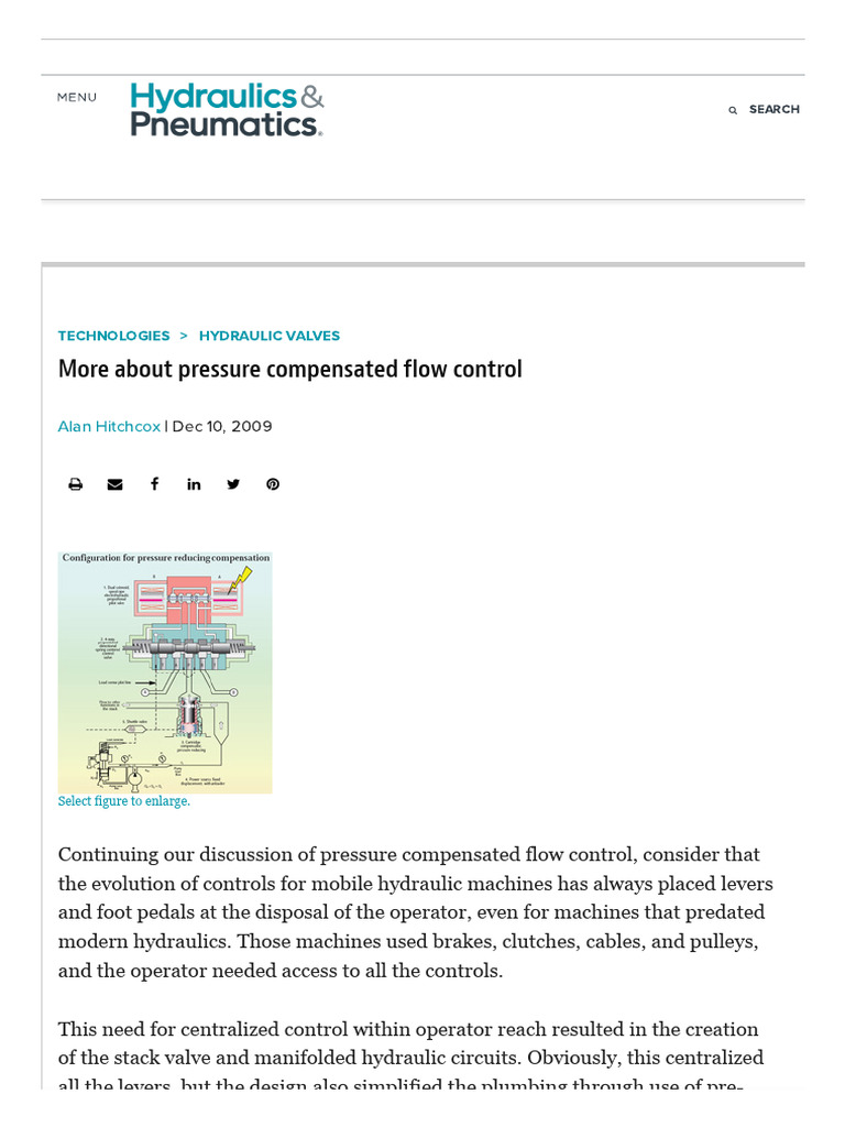 Hidráulica - More About Pressure Compensated Flow Control | PDF | Pump ...